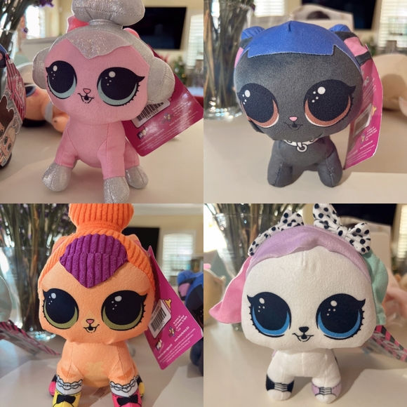Toys | Nwt Lol Surprise Plush Pet Stuffed Animal Cat Kitty Bundle ...